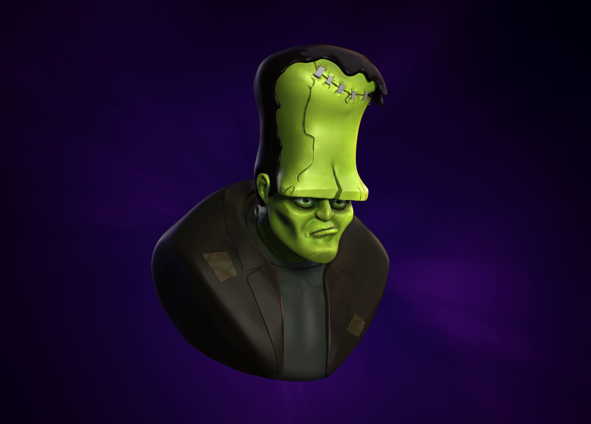 ArtStation - Frankenstein Bust