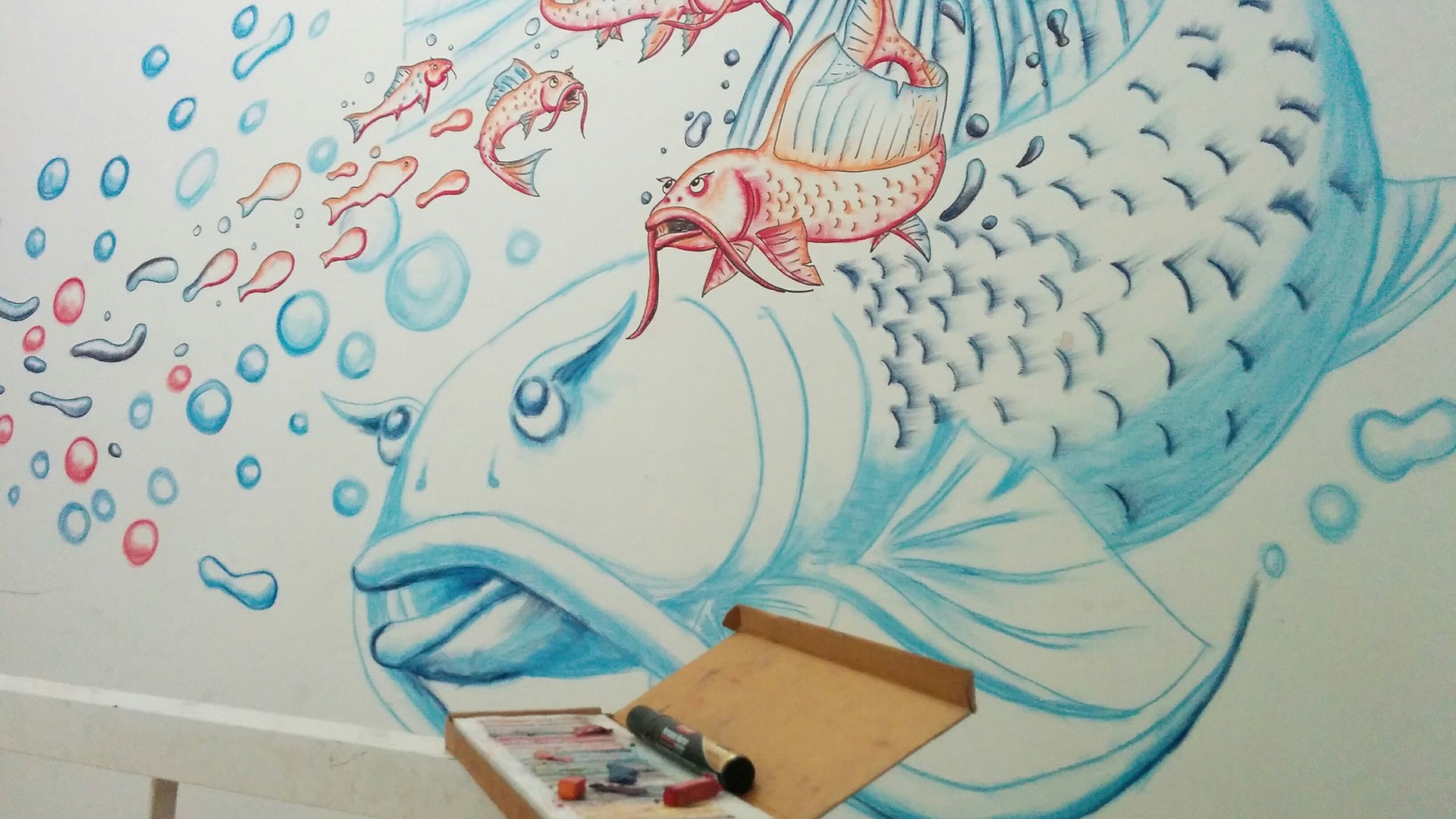 ArtStation - Cat-Fish Mural