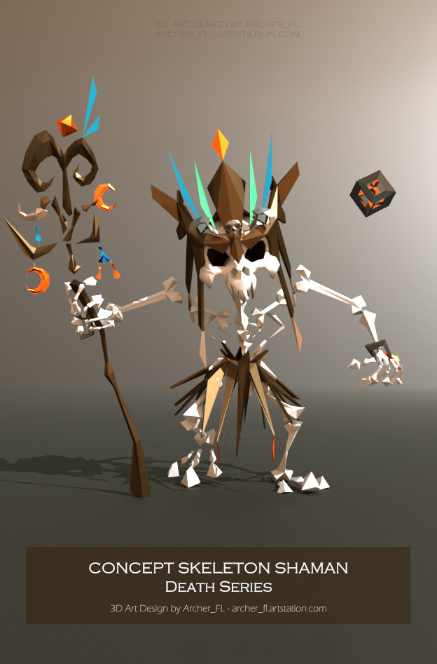 ArtStation - Concept Skeleton Shaman #1