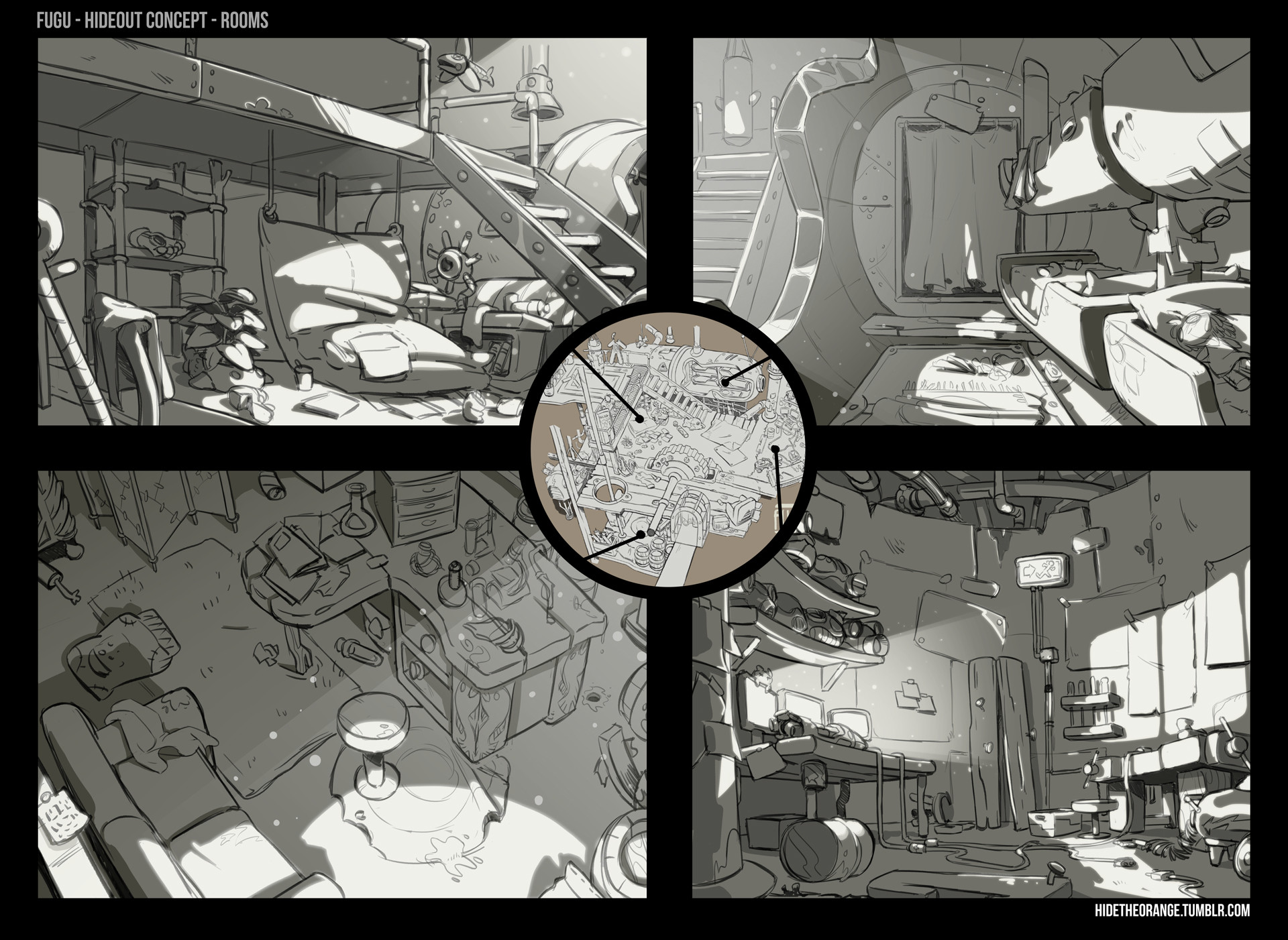 ArtStation - Fugu - Hideout Concept