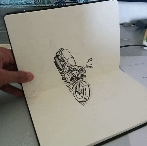 ArtStation - Motorcycle Optical Illusion