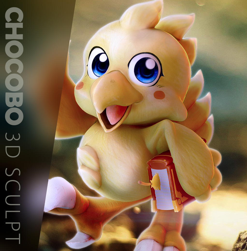 ArtStation - Chocobo Final Fantasy 3D Sculpt Project