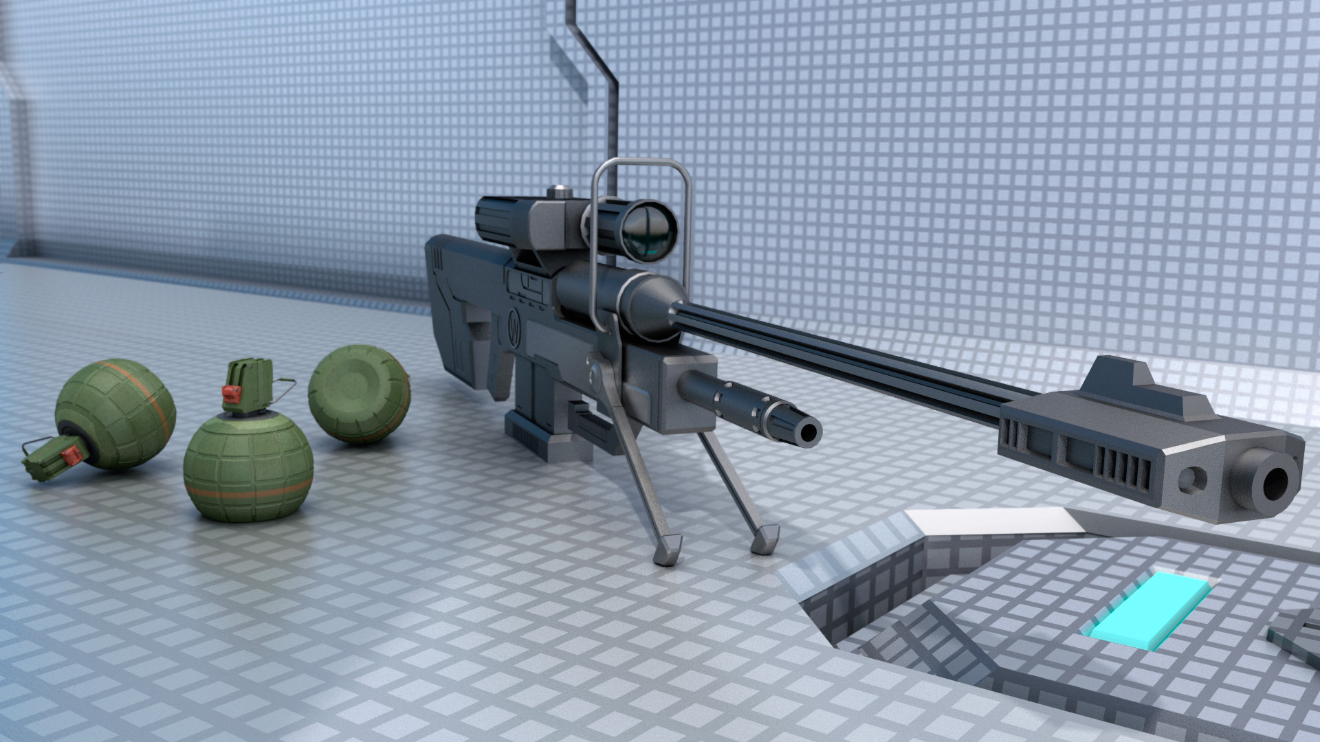 ArtStation - Halo 3 Rifle Sniper