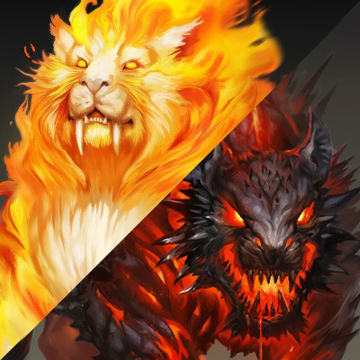 ArtStation - Fire element creatures