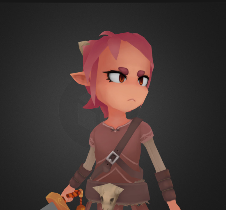 ArtStation - Ruby Low-Poly Character