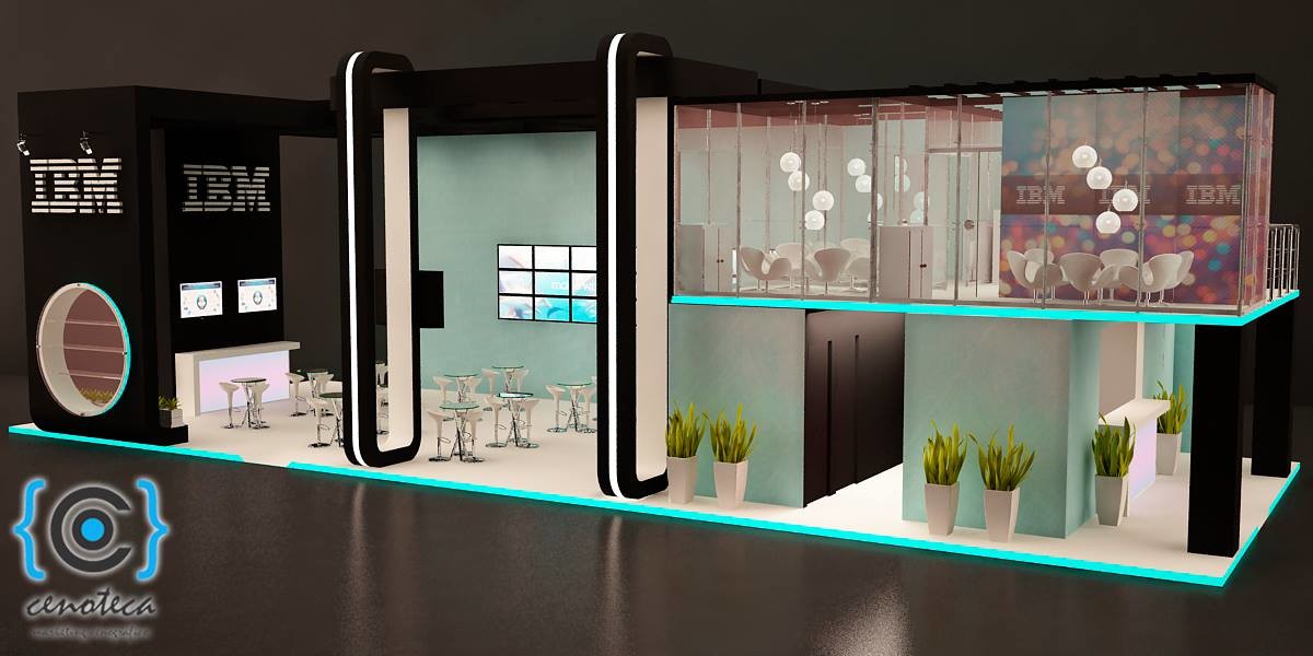 ArtStation - Stand IBM 3d