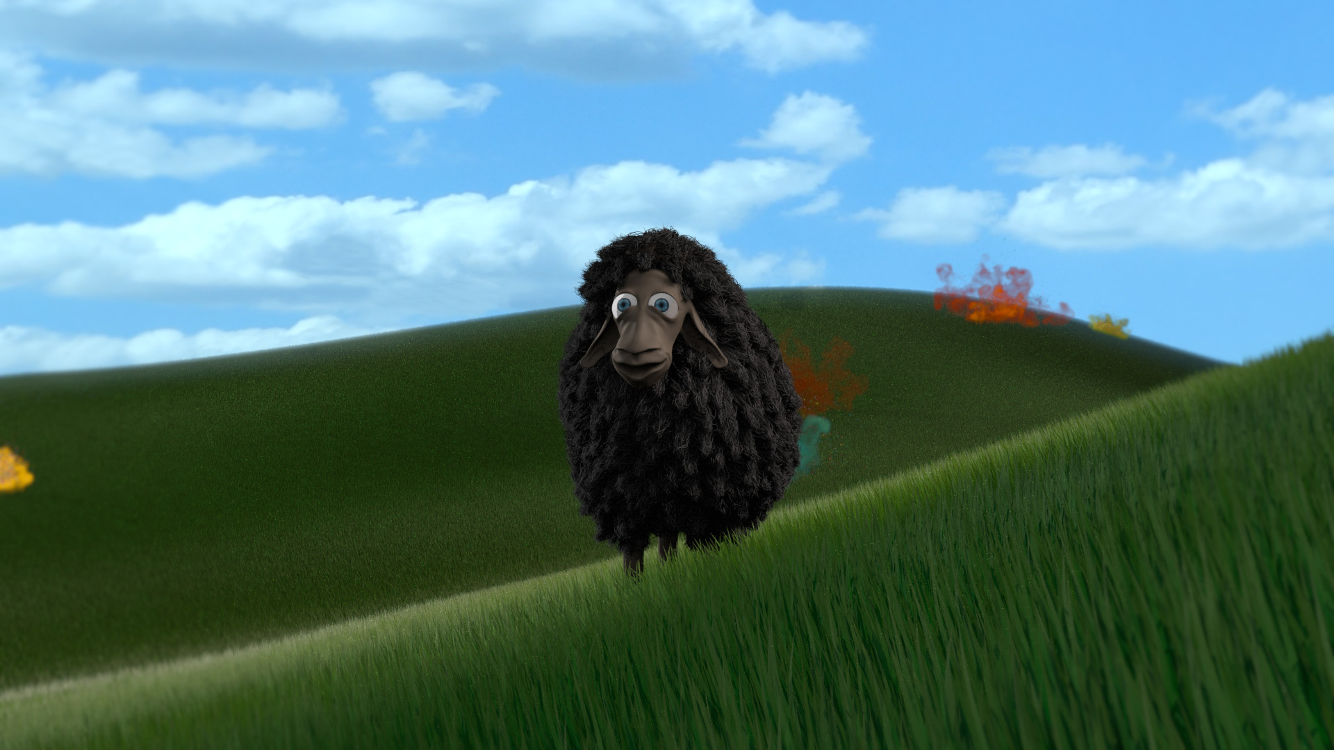 ArtStation - Exploding confetti sheep