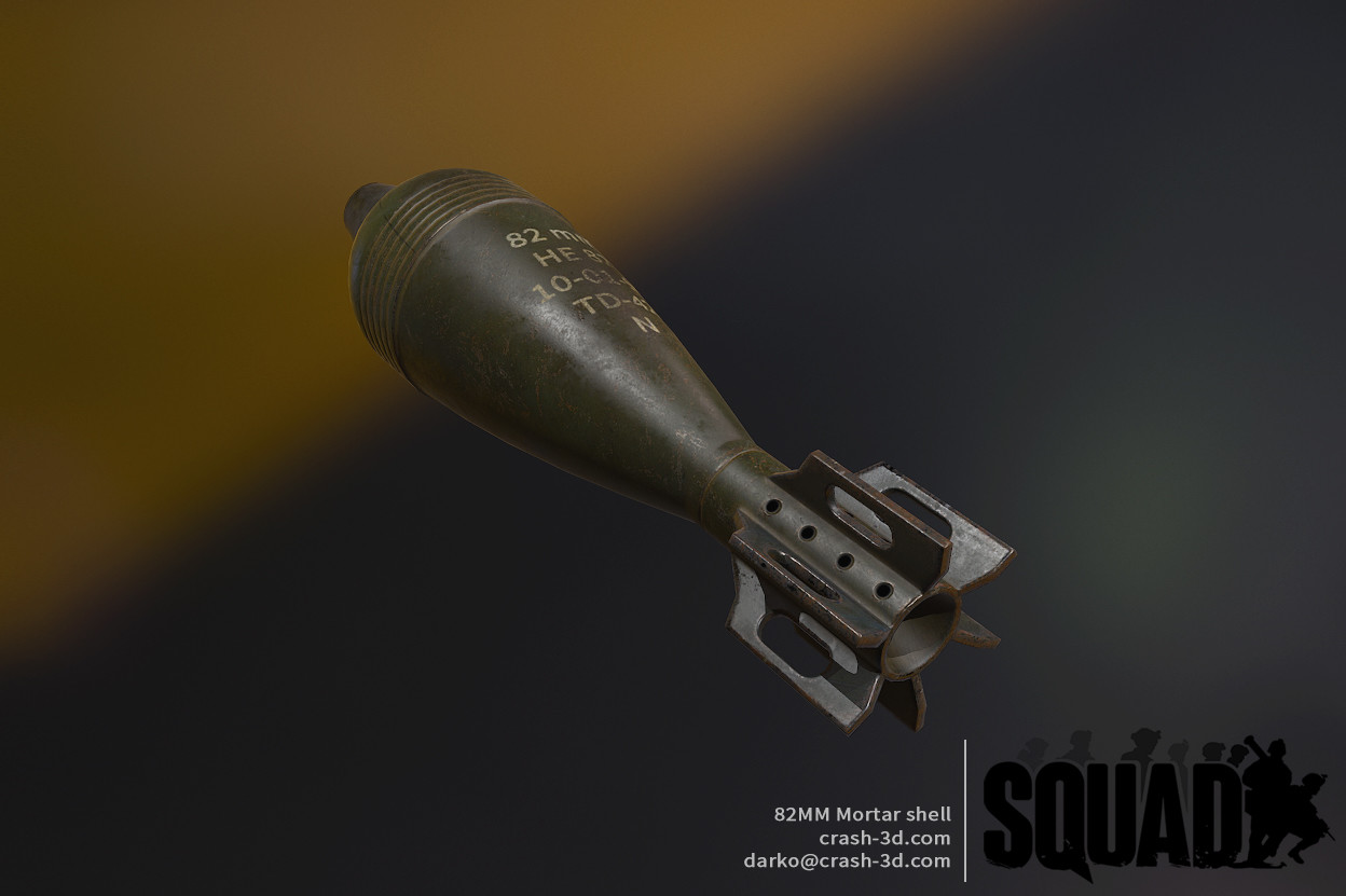 ArtStation - 82mm Mortar Shell for "Squad"