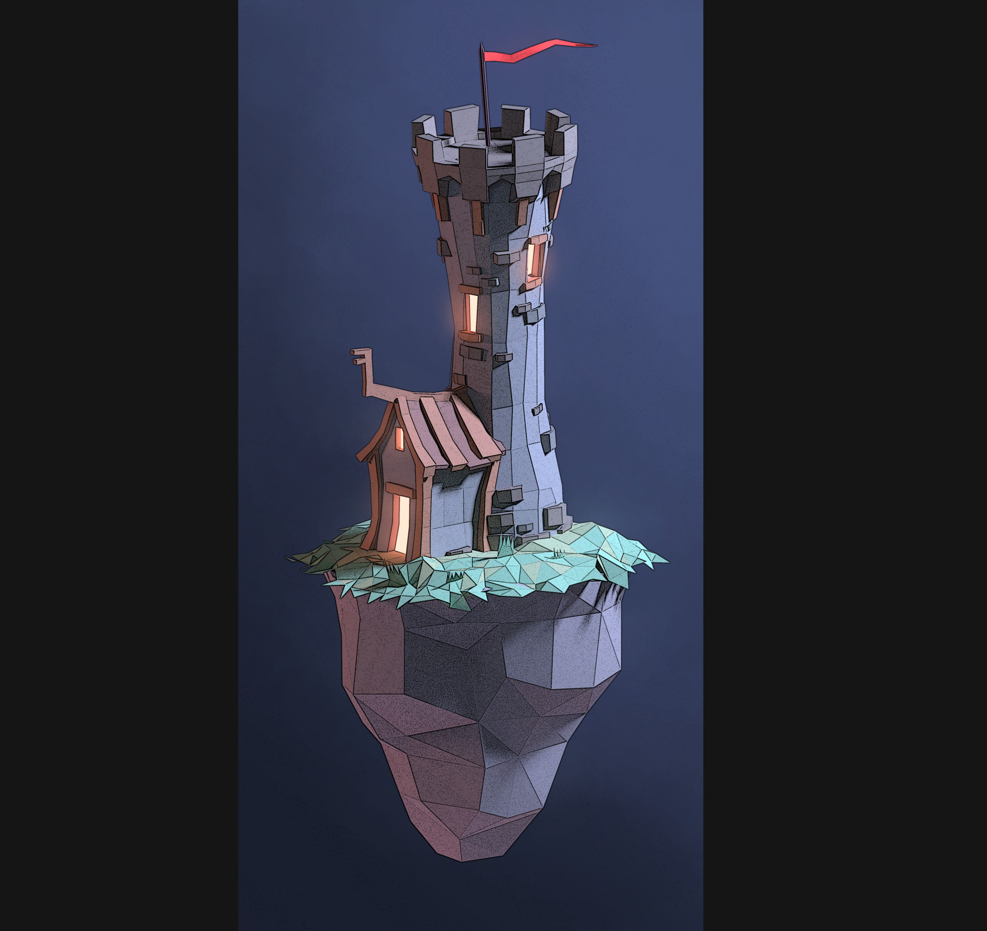 ArtStation - Castle on a floating island