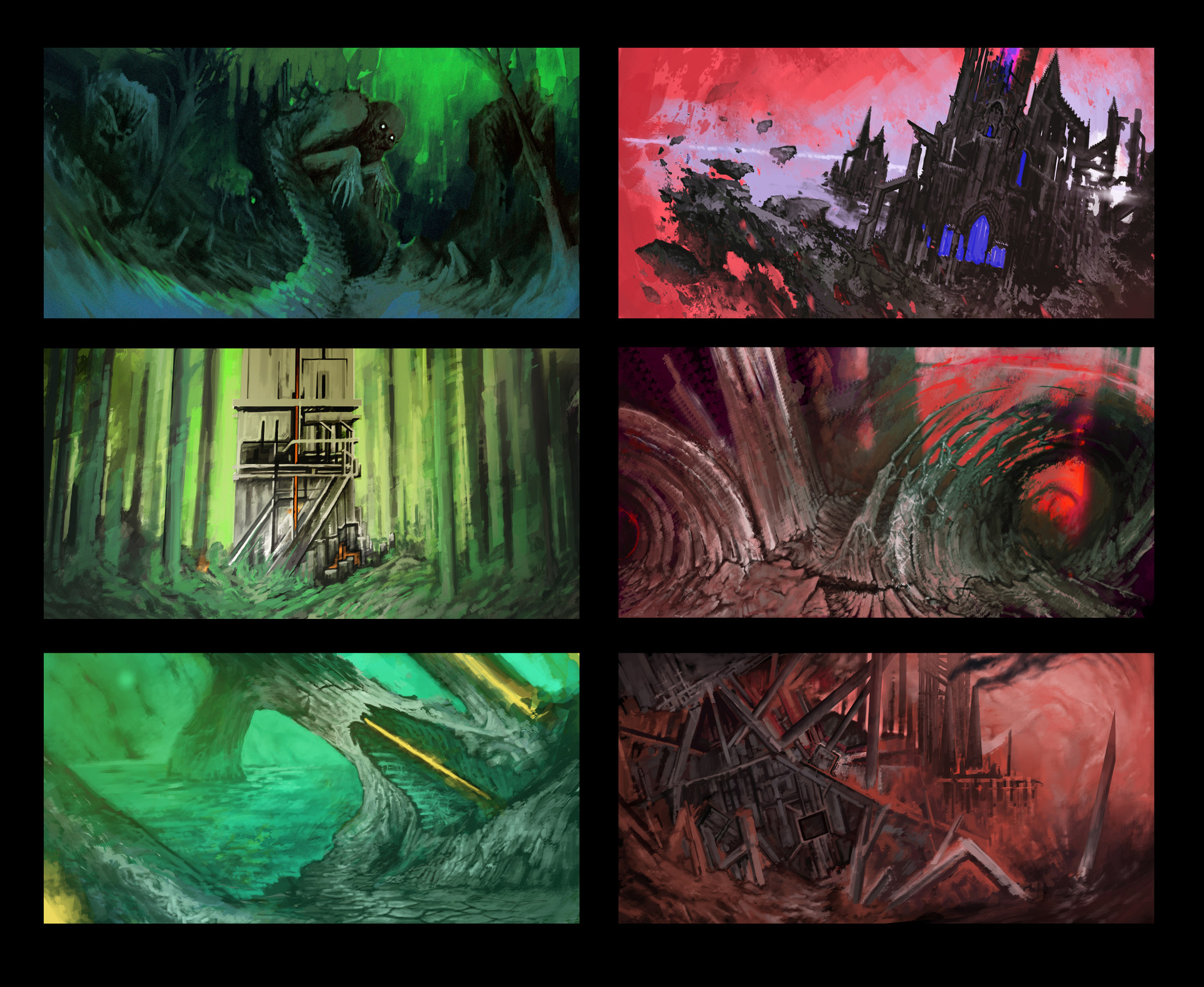 ArtStation - sketchy landscapes