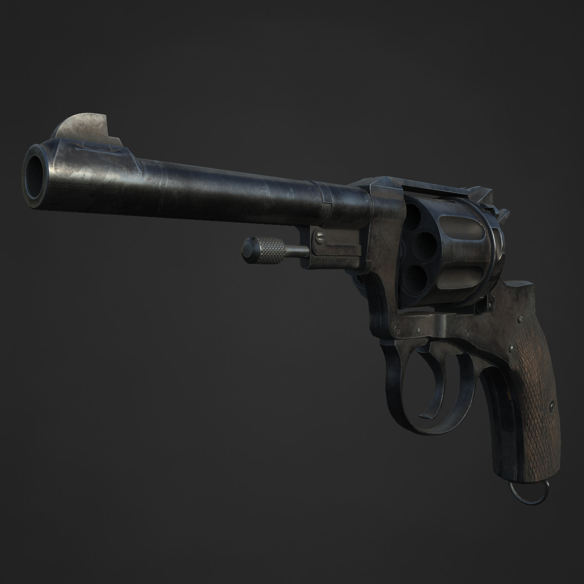 ArtStation - Nagan revolver system sample 1895