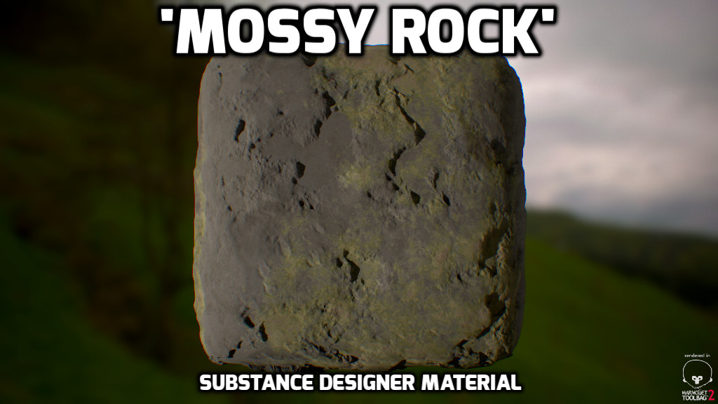 ArtStation - Mossy rock.