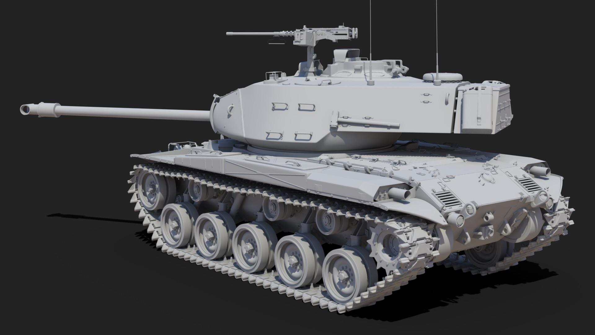 ArtStation - M41 Walker Bulldog Tank Model