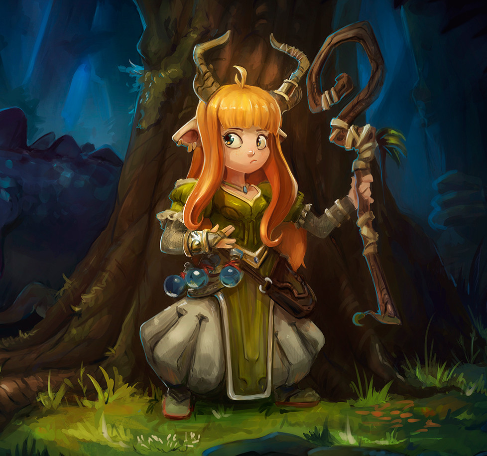 ArtStation - Druid and forest monsters