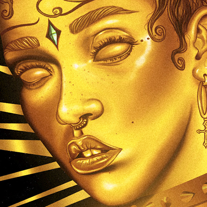 ArtStation - Queen FKA Twigs In Gold Illustration