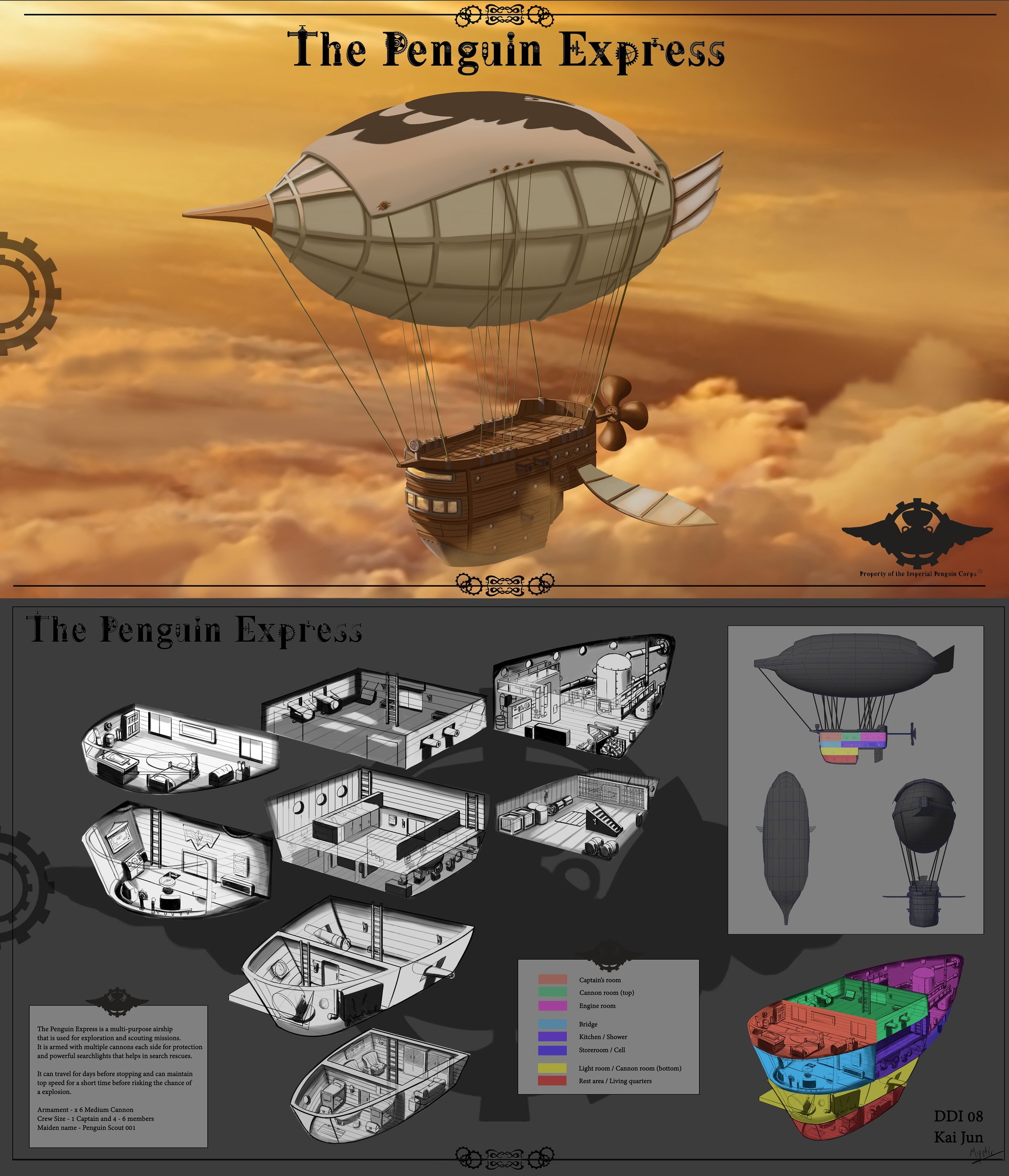 ArtStation - The Penguin Express - Airship assignment
