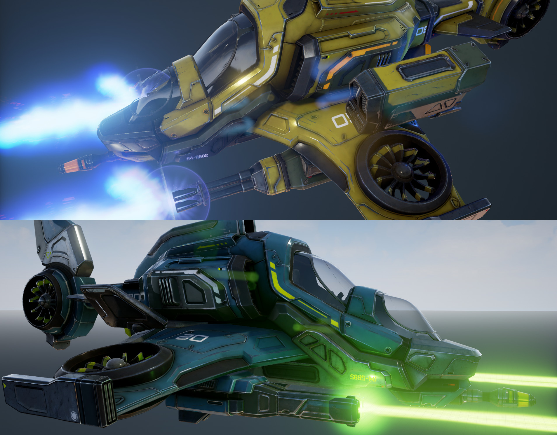 ArtStation - Scout Ships - Five Variations and FXs