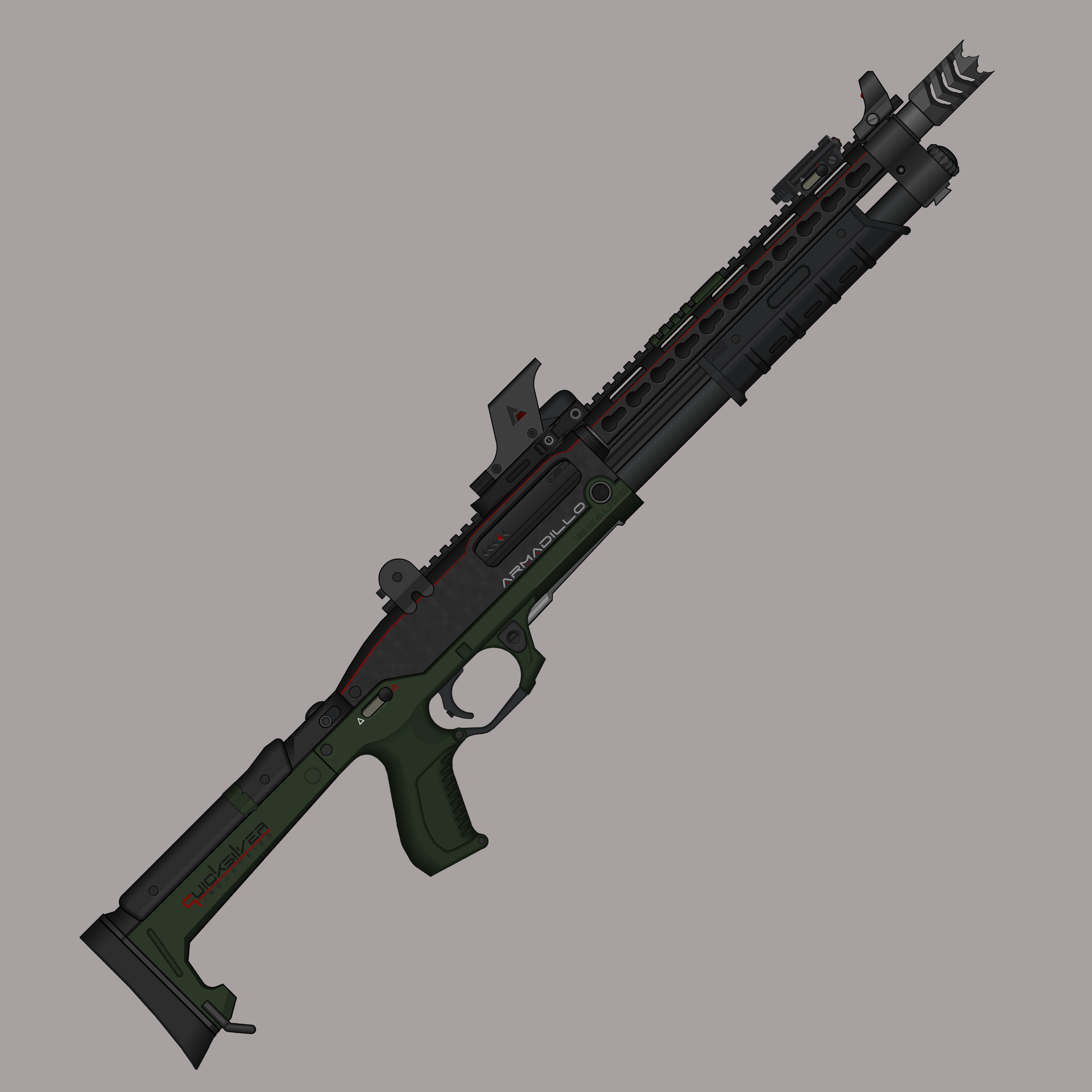 ArtStation - Quicksilver Industries: "Armadillo" Shotgun