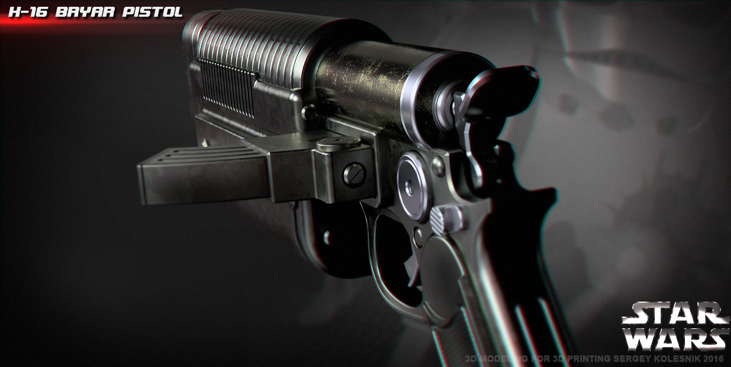 ArtStation - k-16 Bryar pistol 3d printable model