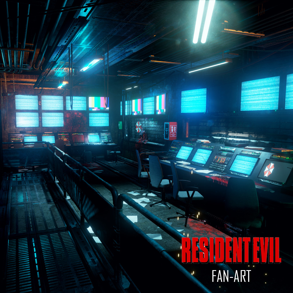 ArtStation - Umbrella Security Room