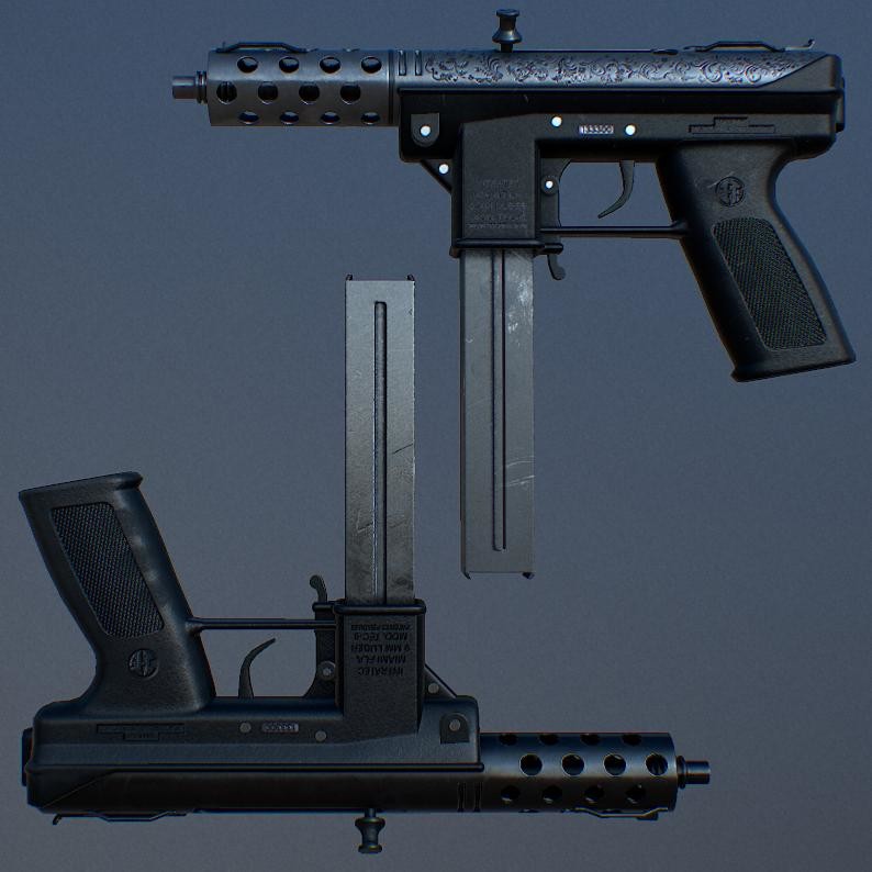ArtStation - Tec 9 - Low Poly Textured