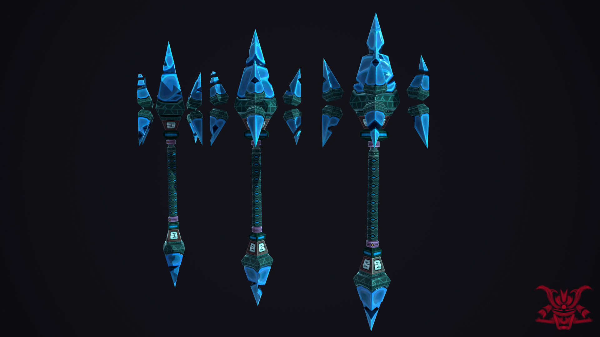 ArtStation - Stylized Weapon Ice Staff