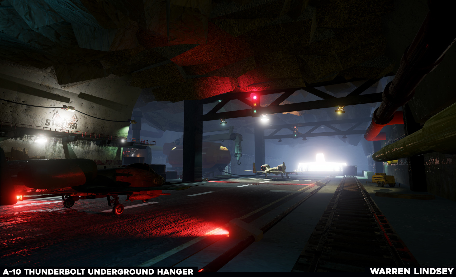 ArtStation - Underground Aircraft Hanger