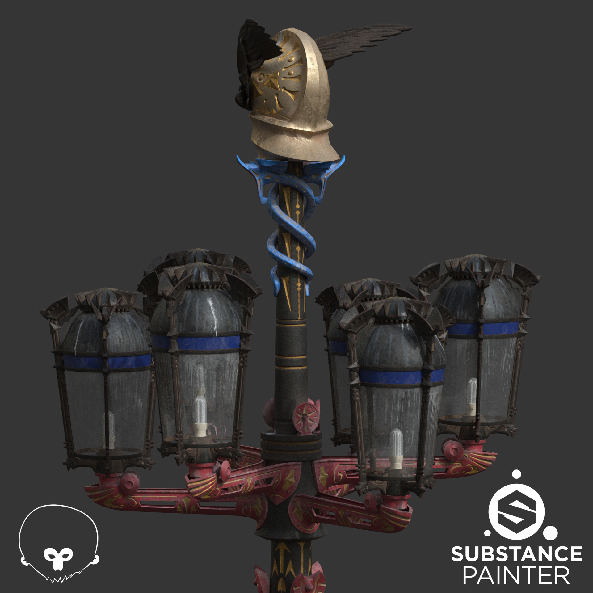 ArtStation - Antoni Gaudi's lamp post