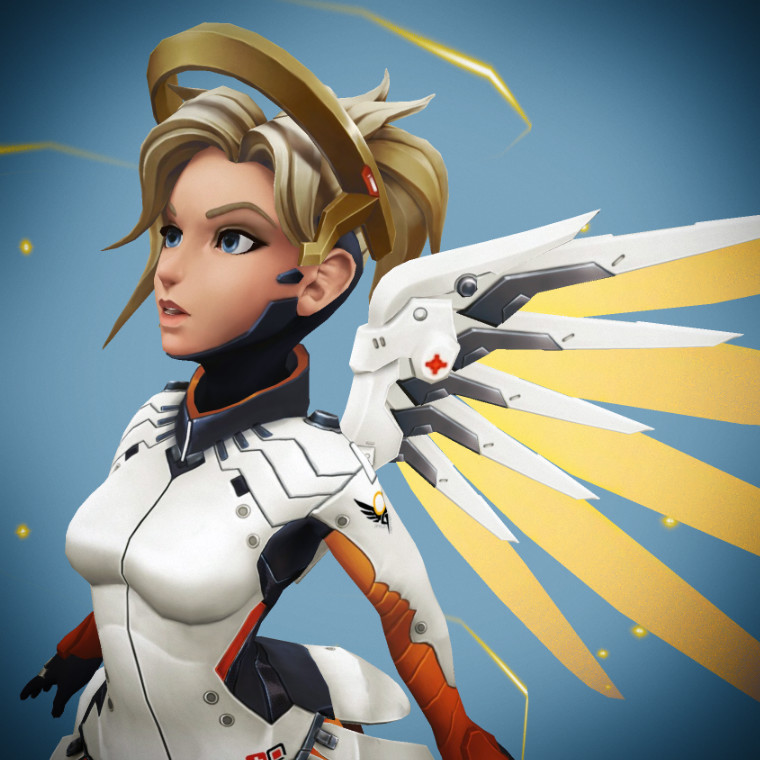 Patricia Rodríguez Torroba - Hand Painted Mercy - Overwatch Fanart