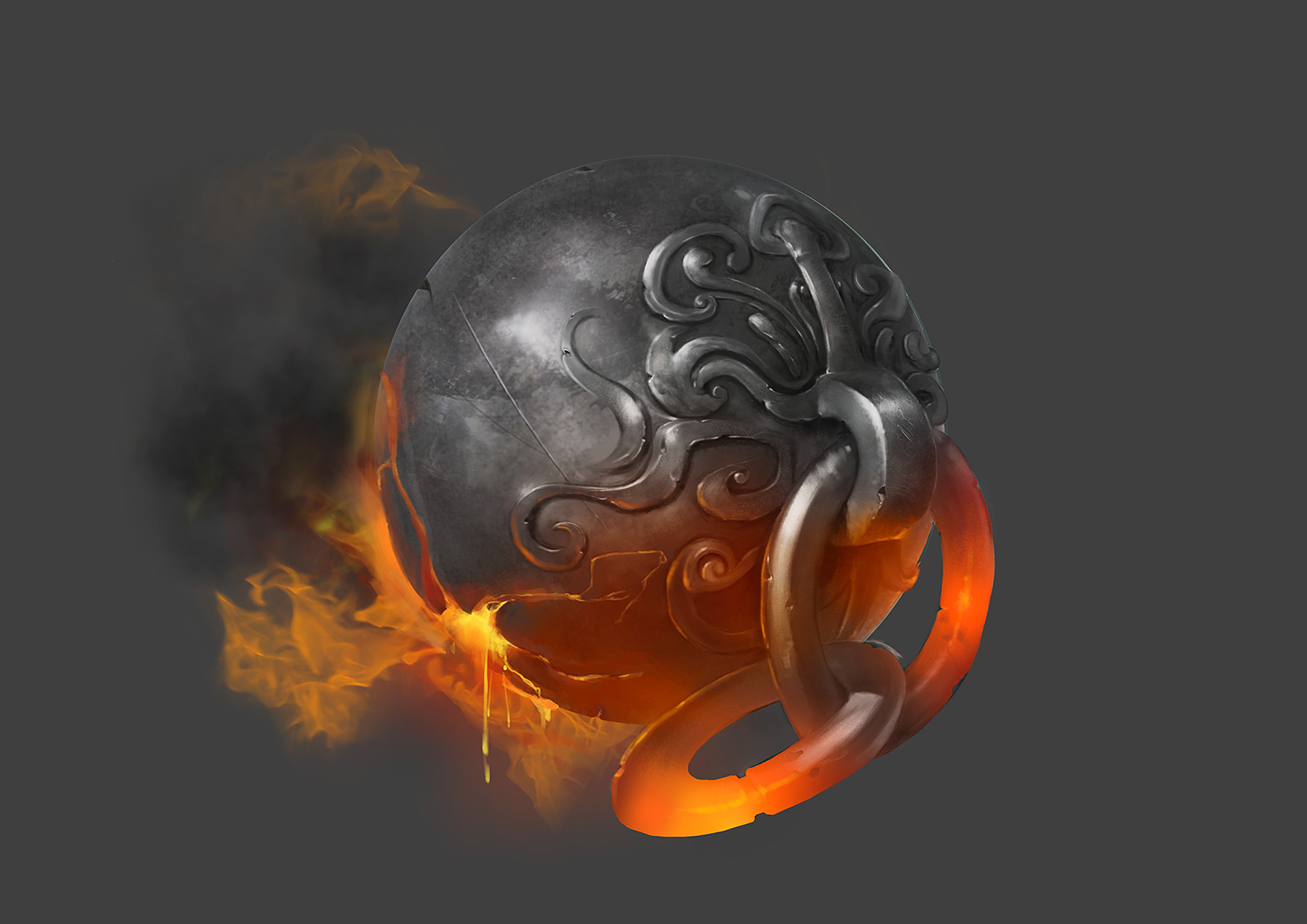 ArtStation - Study Metal Ball Digital Painting