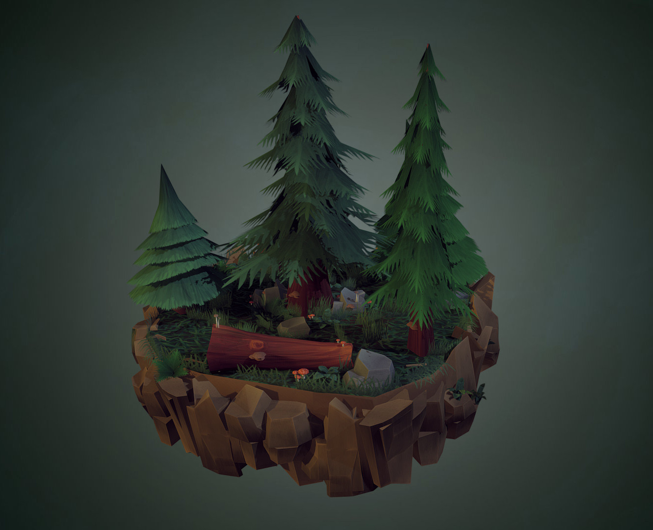ArtStation - Handpainted Forest Enviroment
