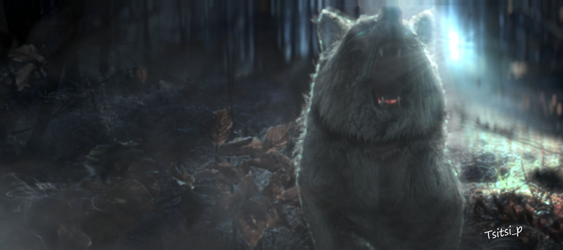 ArtStation - The spirit wolf