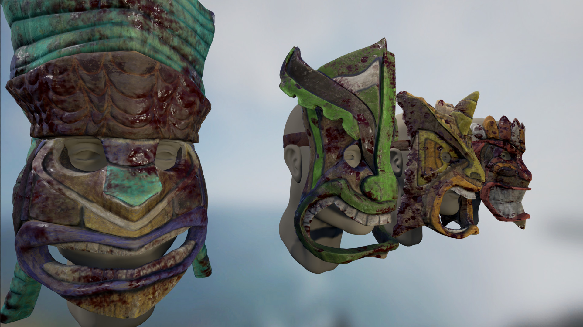 ArtStation - Hawaiian Tiki Masks