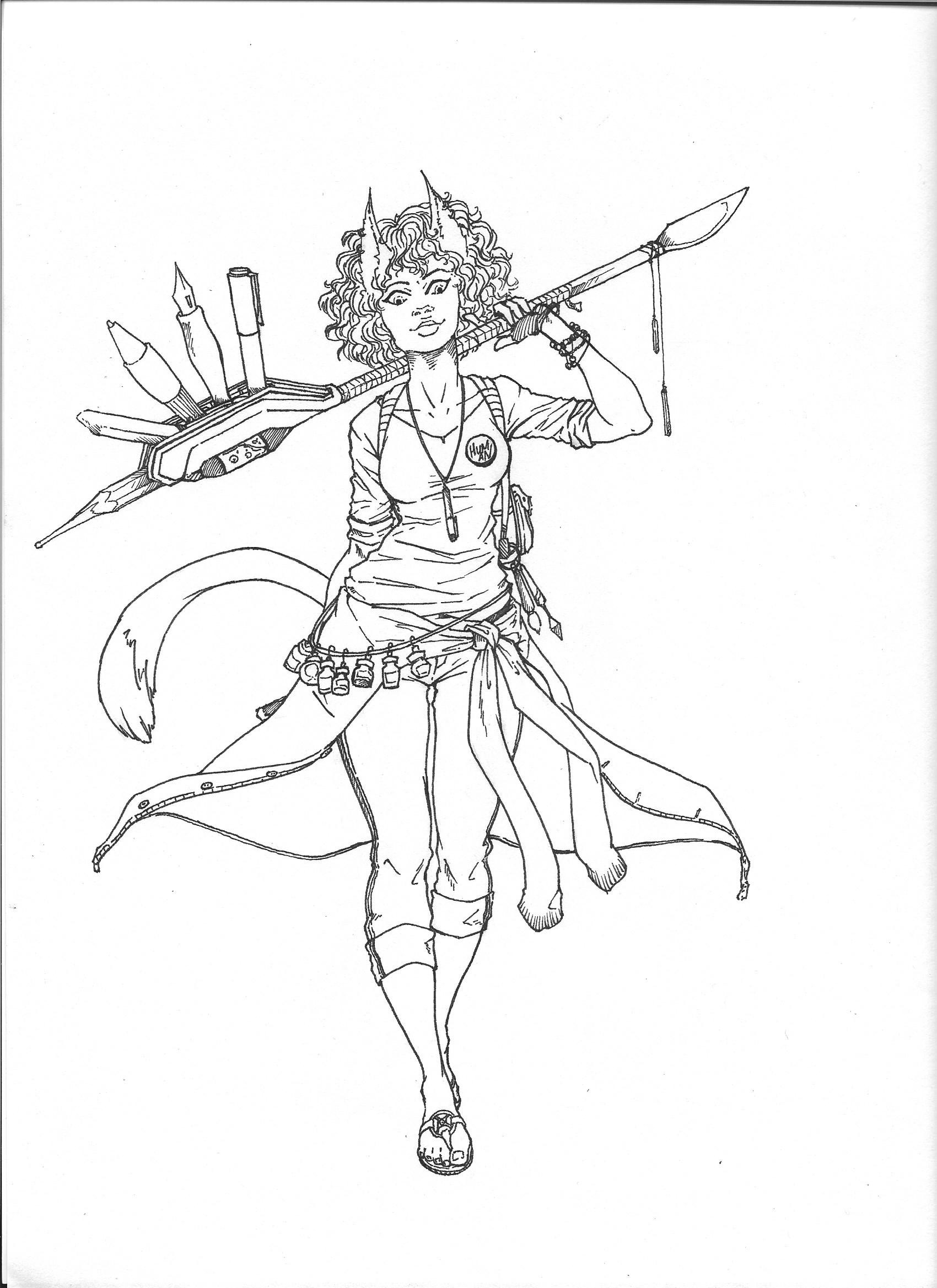 ArtStation - Nomadic 'Samuraii' Line Art