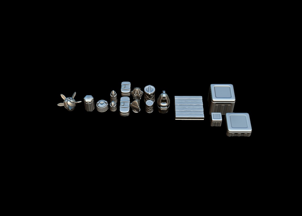 ArtStation - 3d models for a board game - Props