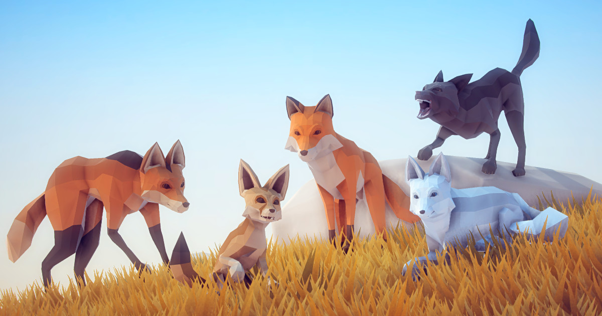 ArtStation - Poly Art: Fox