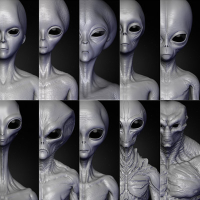 ArtStation - Realistic Aliens sculpt