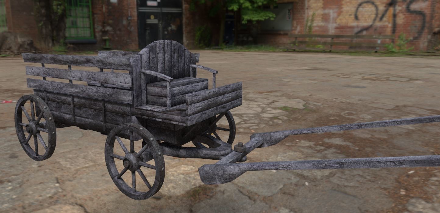 ArtStation - Medieval Horse Cart - Carriage