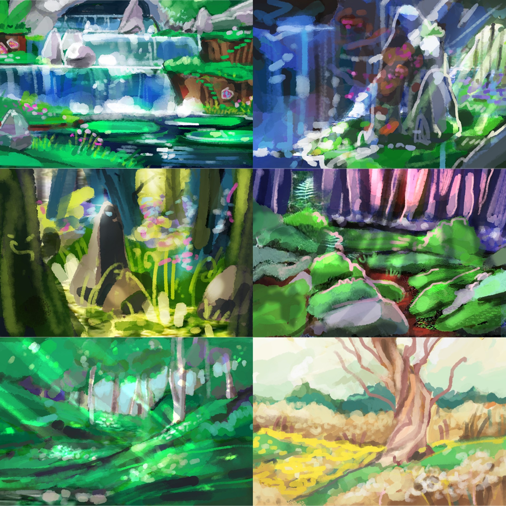 ArtStation - Environmental Thumbnails for "Imagine: Blooming Spring"