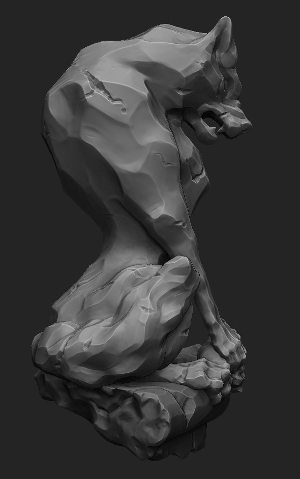 ArtStation - Wolf Gargoyle