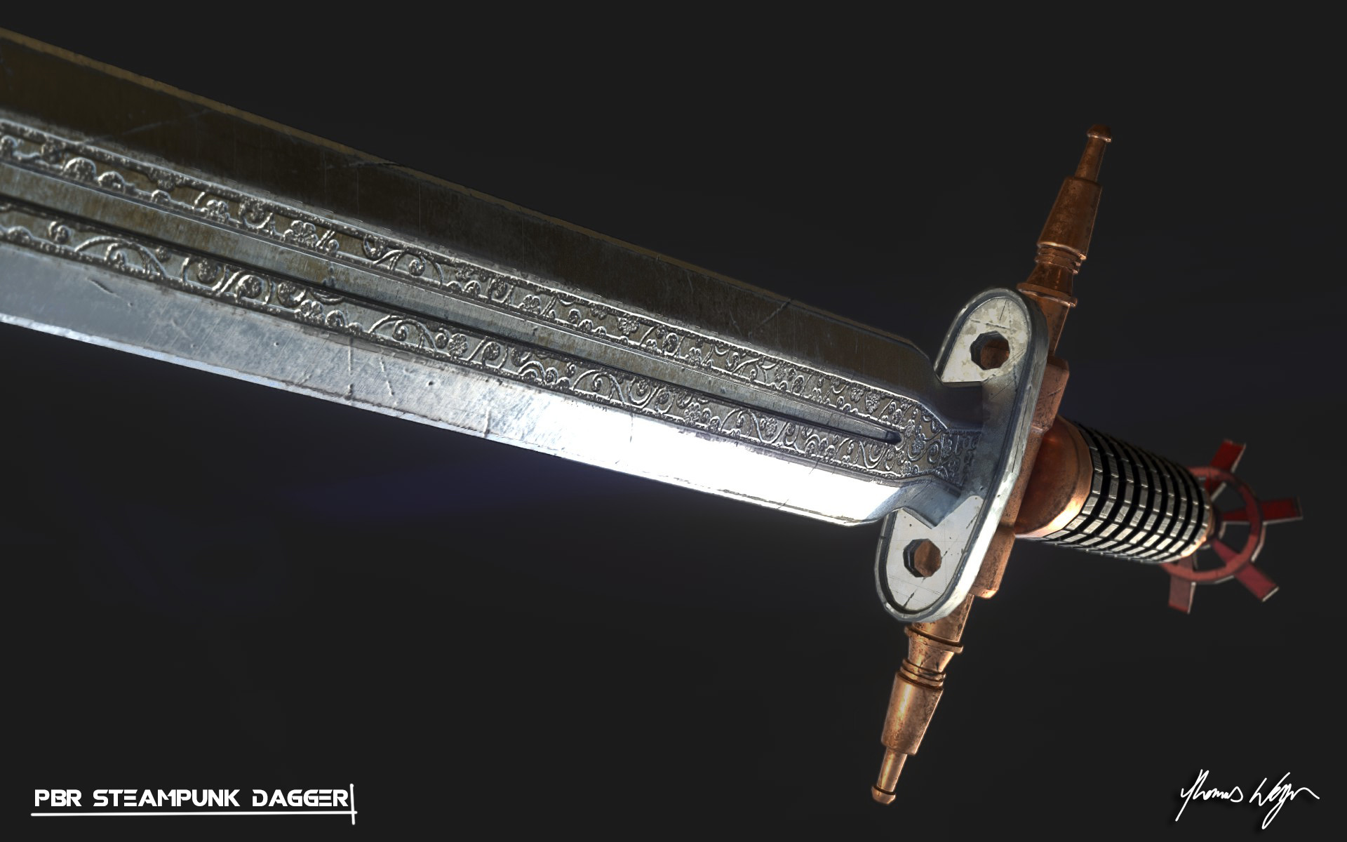 ArtStation - PBR Steampunk Dagger