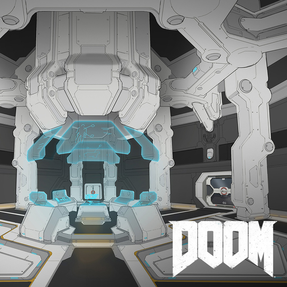ArtStation - DOOM - Clean Industrial Interiors