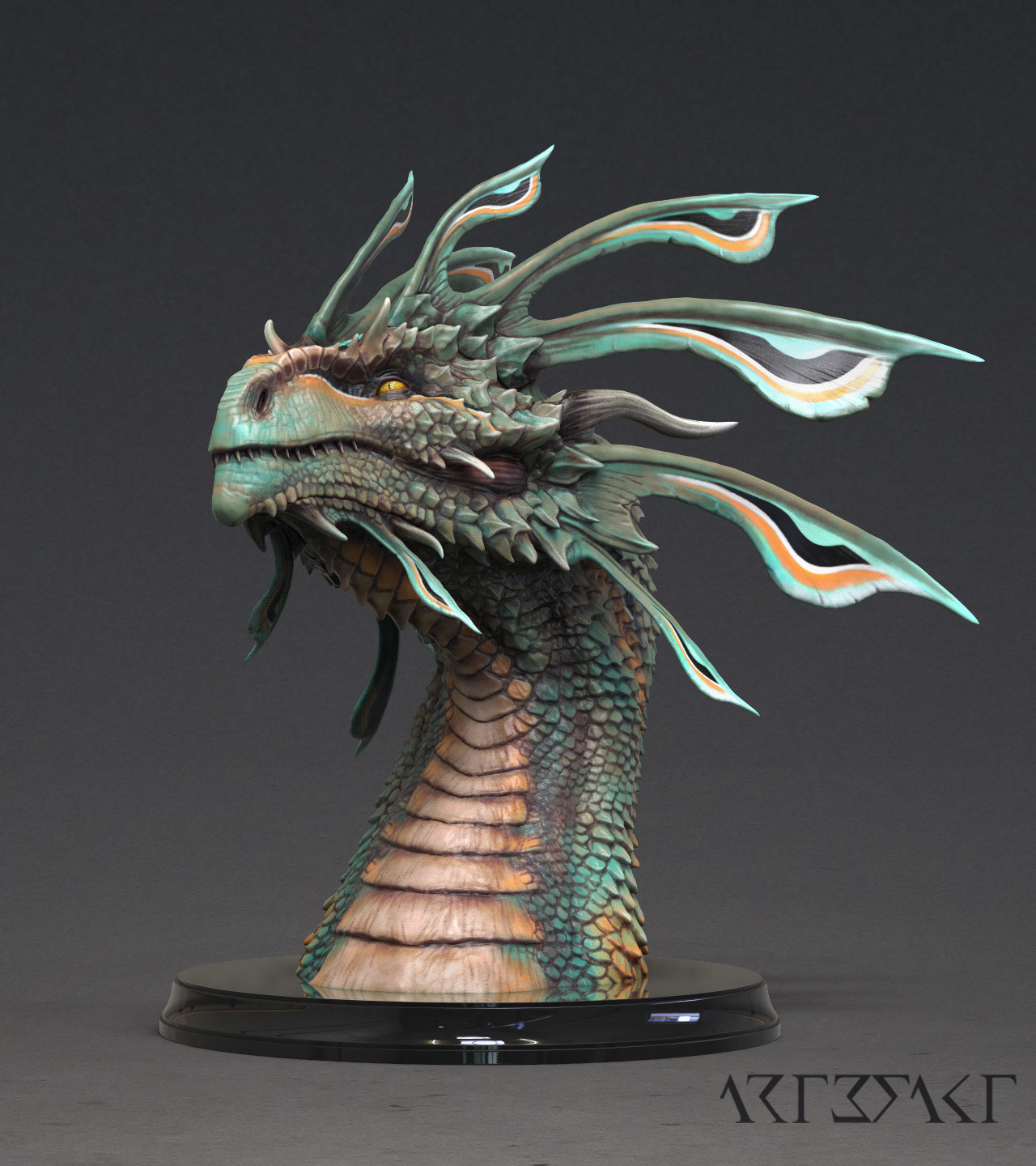 ArtStation - Zhaedrass the Cunning - Dragon bust