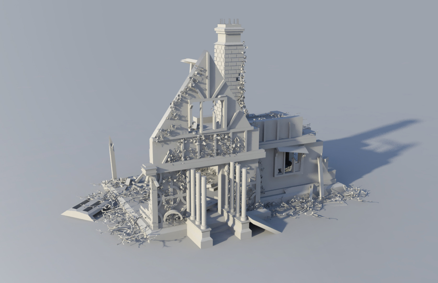 ArtStation - House / destroyed house