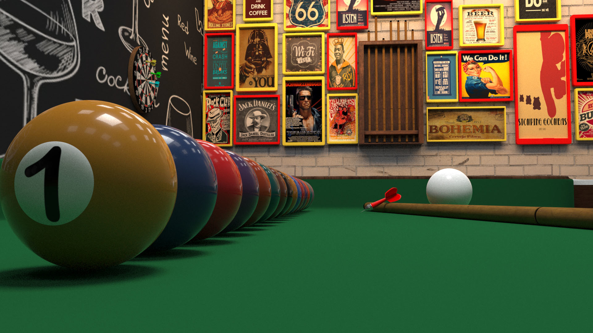 ArtStation - Pub Pool Table