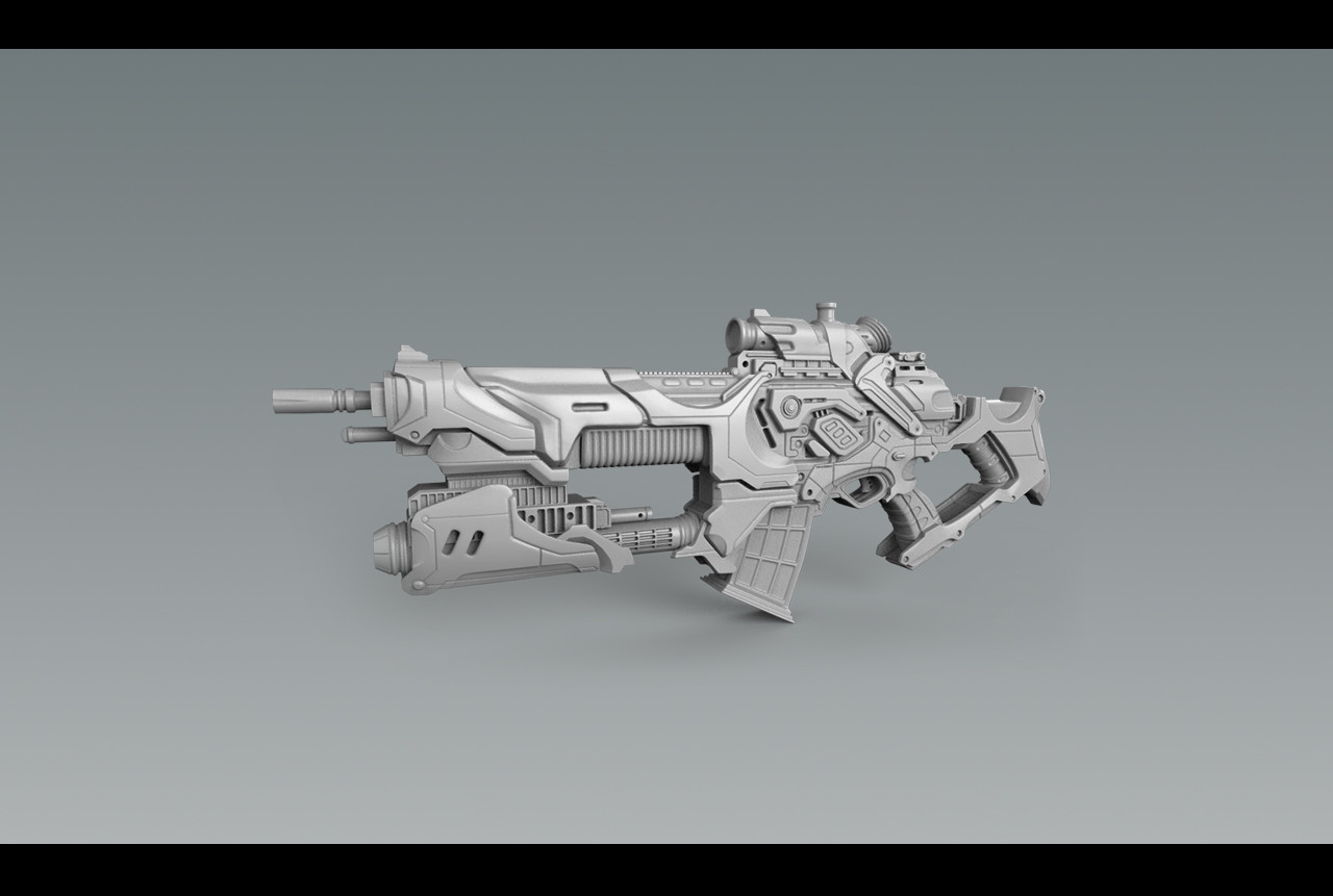 ArtStation - Alien Rage Assasult Rifle