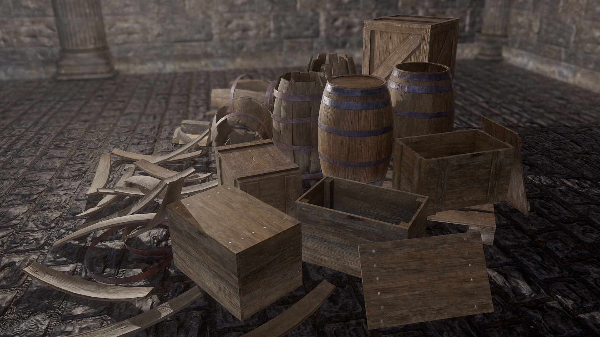 ArtStation - Wood Props