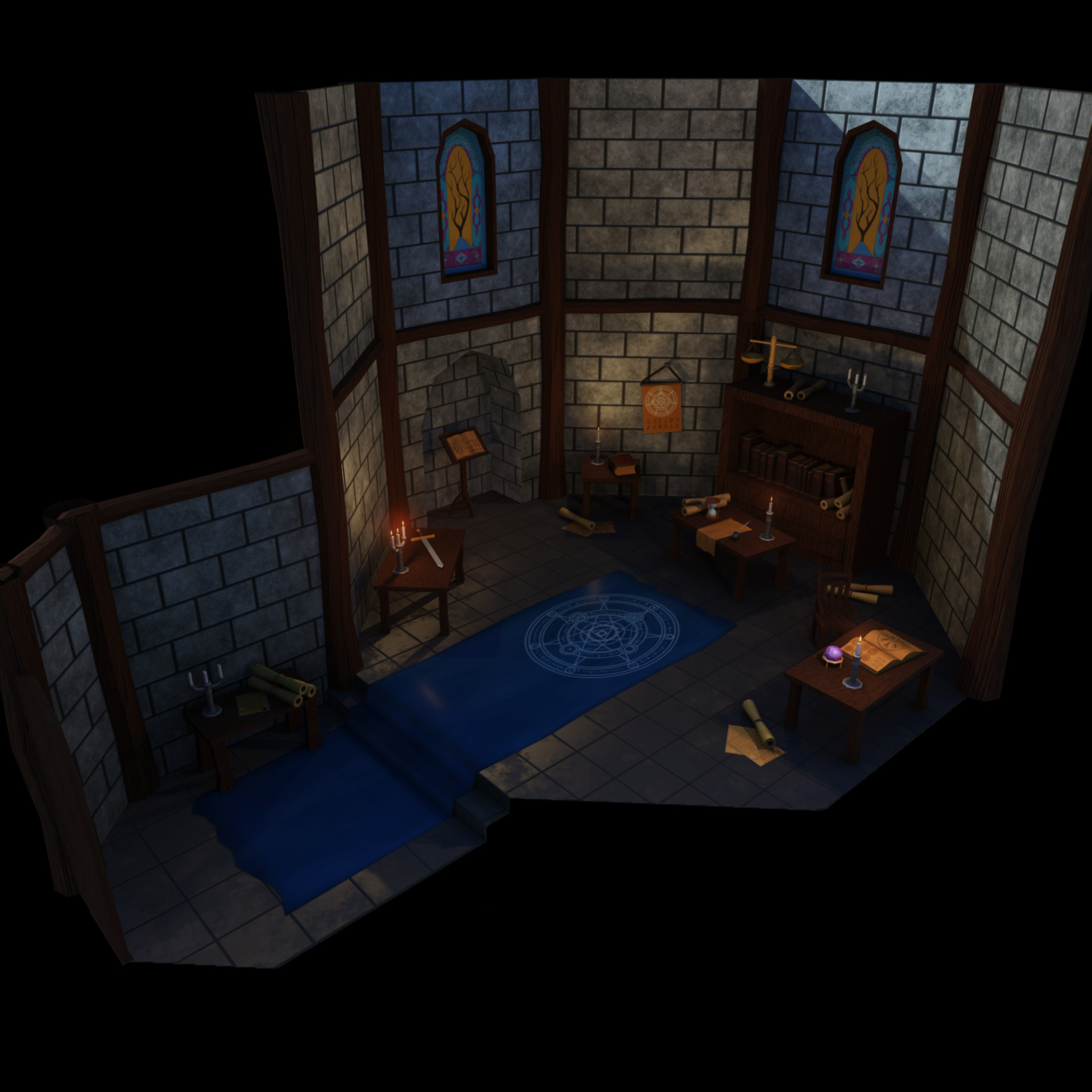 ArtStation - Diorama - Wizard Study