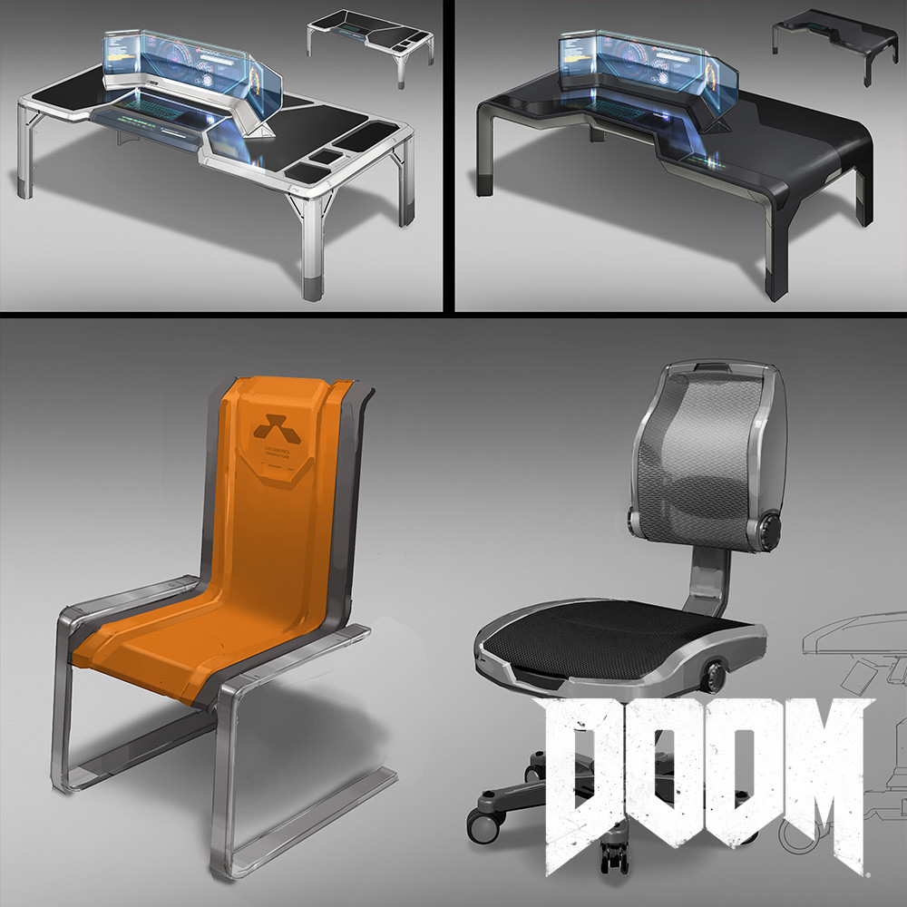 ArtStation - DOOM - Office Props + Bonus