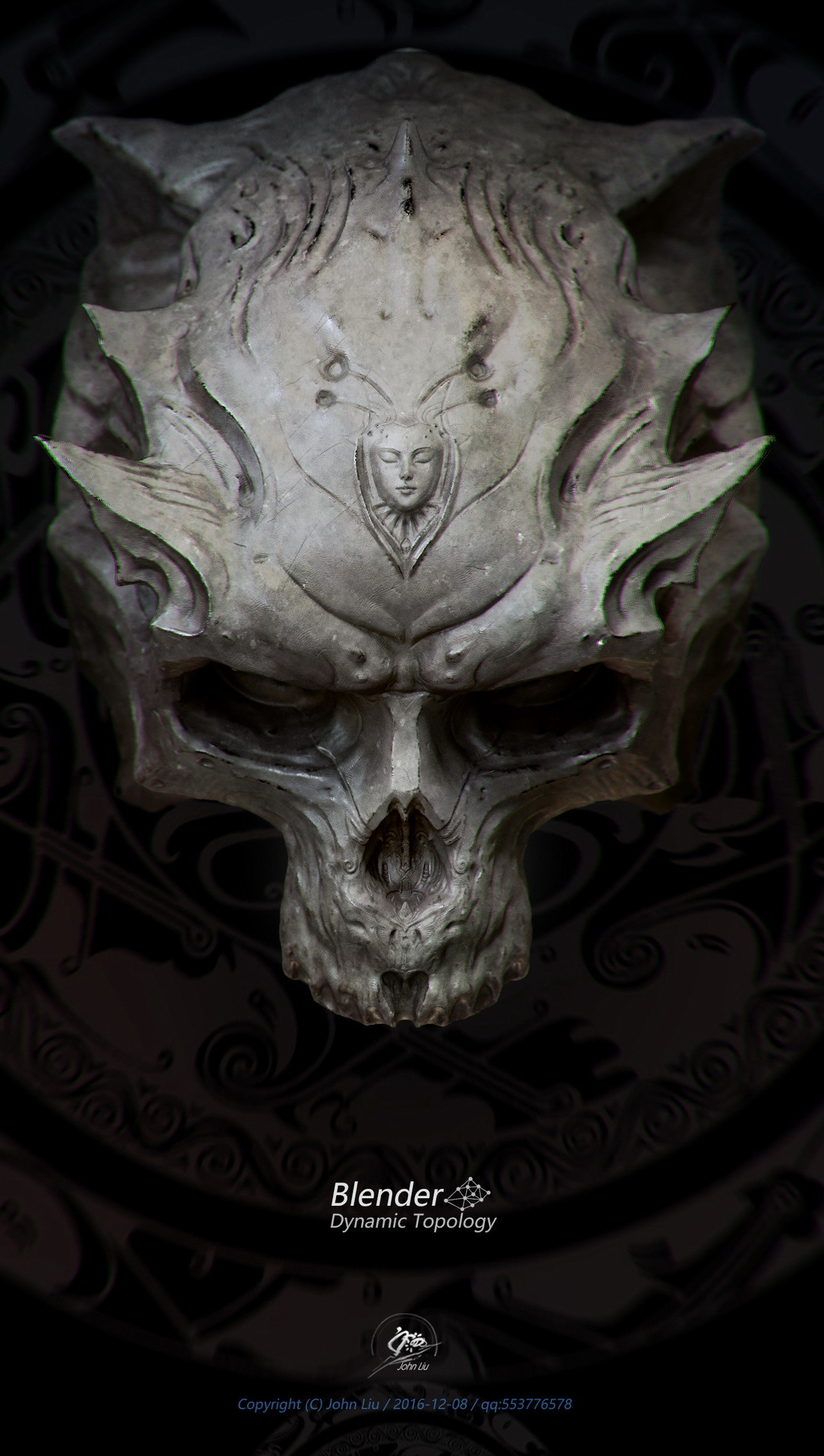 ArtStation - Twins skull + Material